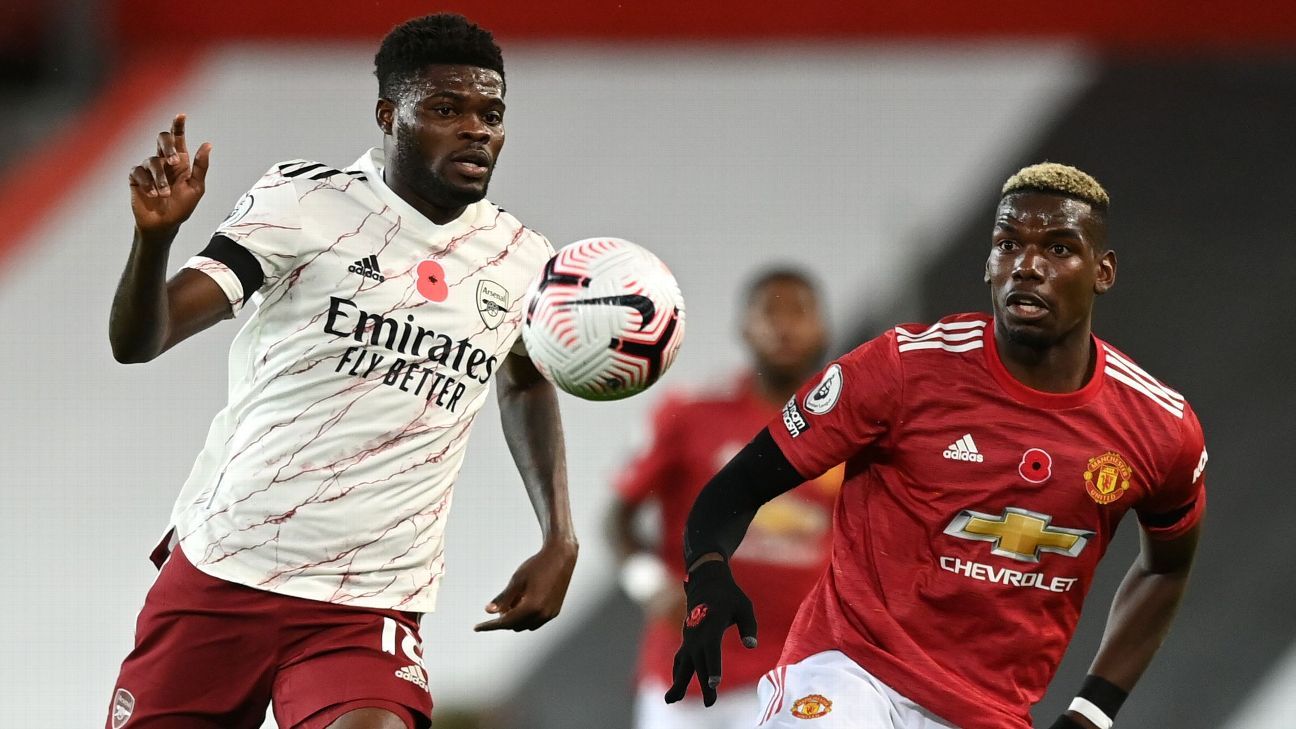 Partey, Holding both 8/10 as Arsenal win at Old Trafford for first time ...