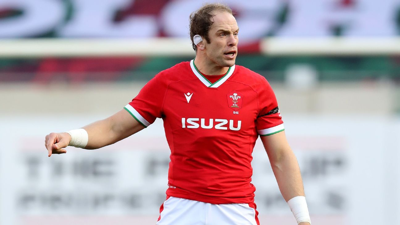 Wales captain Jones to extend world record appearances for Ireland test ...