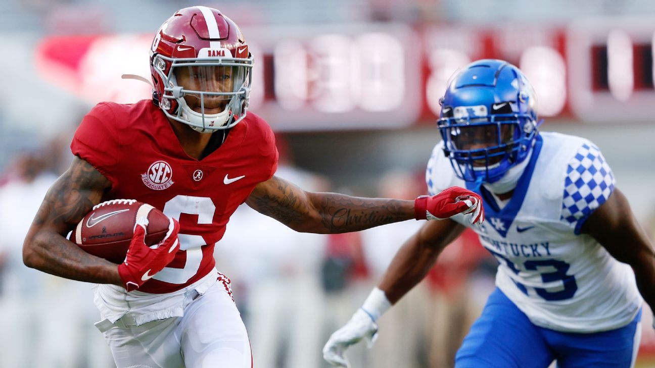 Alabama Crimson Tide's DeVonta Smith sets SEC all-time record for TDs ...