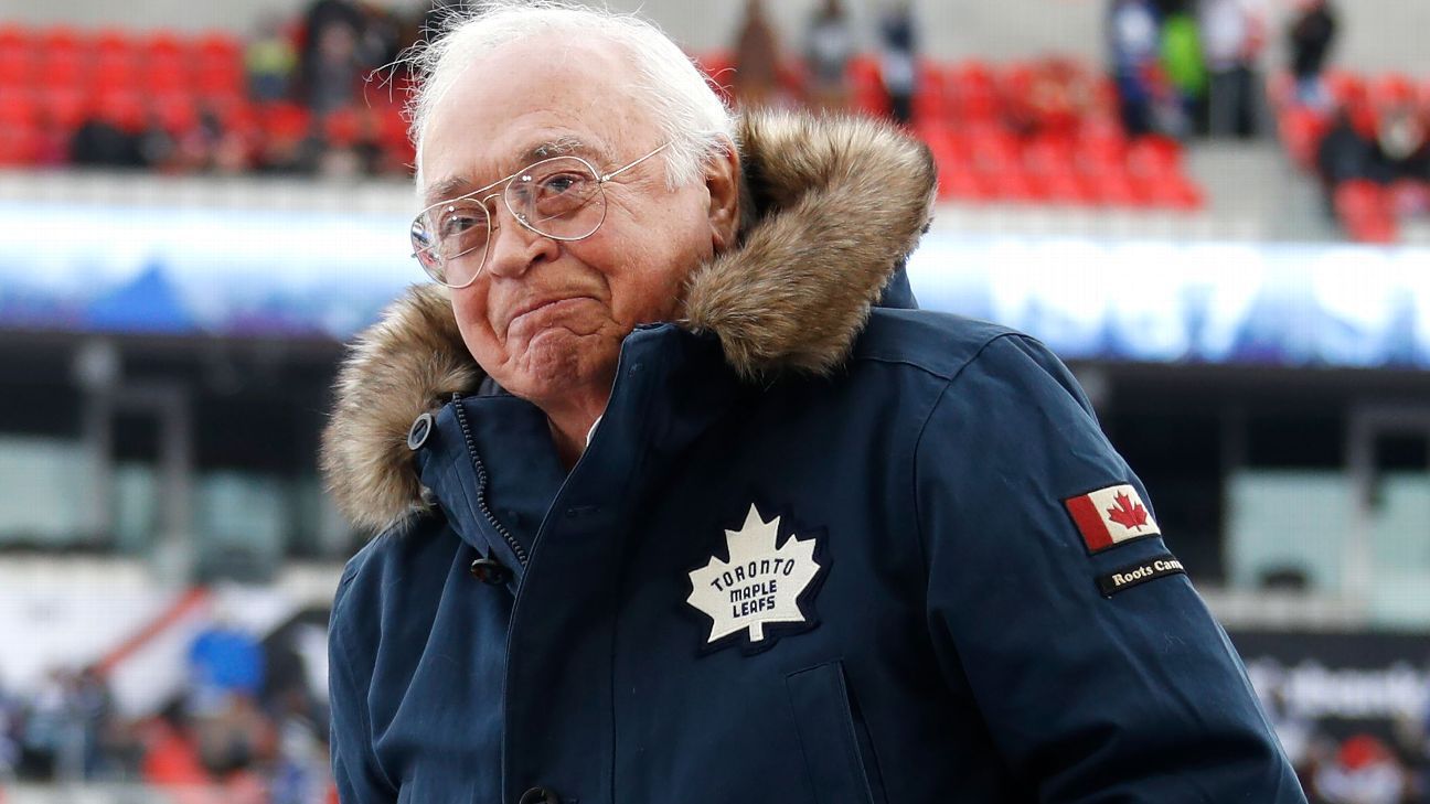 Hockey Hall of Famer and Toronto Maple Leafs legend George Armstrong ...