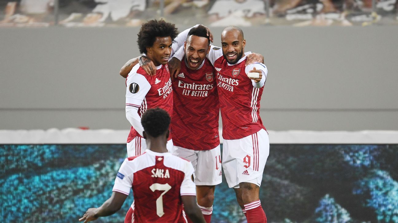 Saka 8/10, Auba 7/10 as Arsenal rally late to keep their European ...