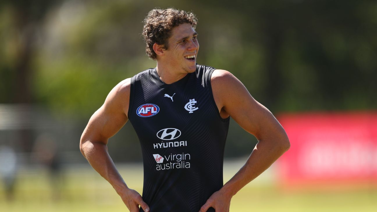 Carlton forward Charlie Curnow on track with knee rehab - ESPN