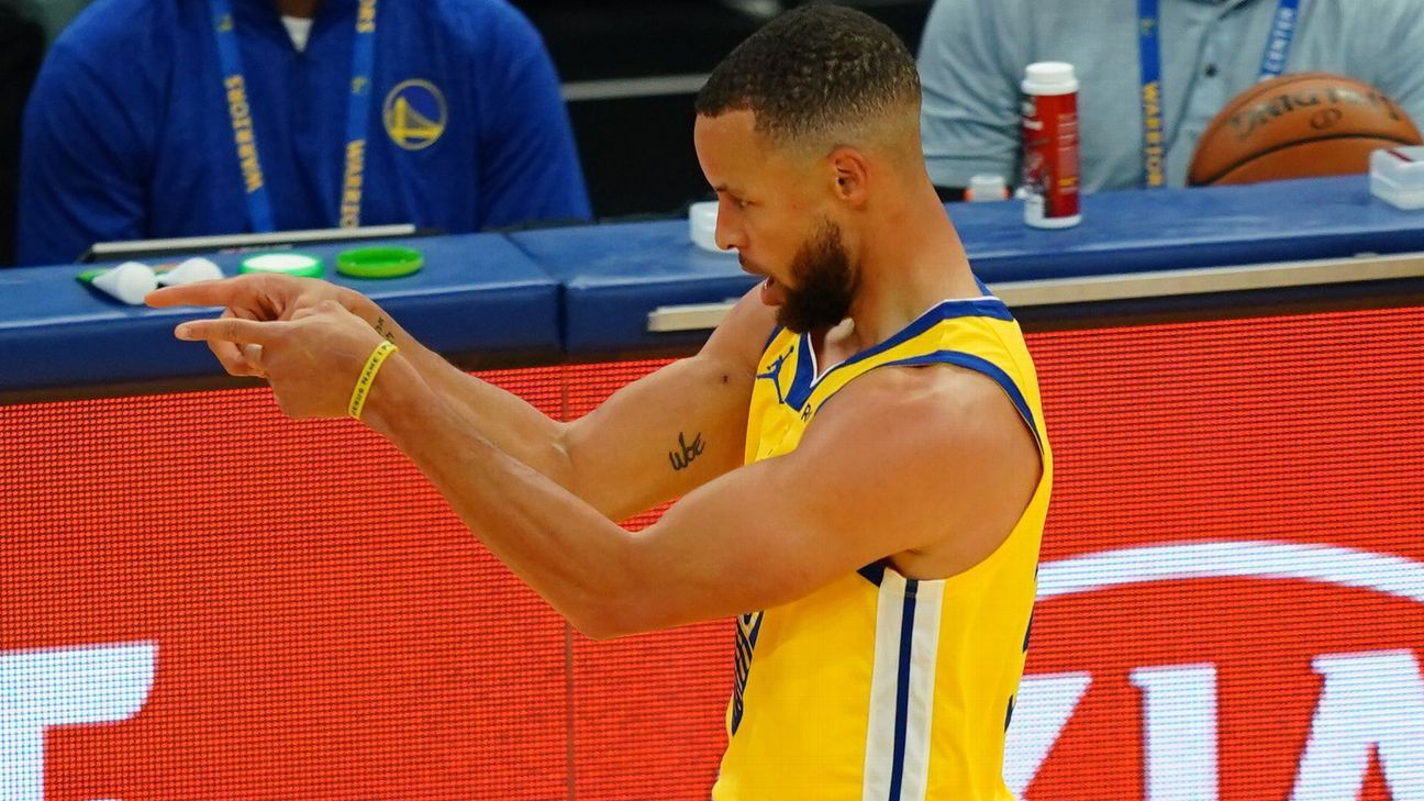 Stephen Curry, de Warriors, bate un récord de la NBA con 85 triples en ...