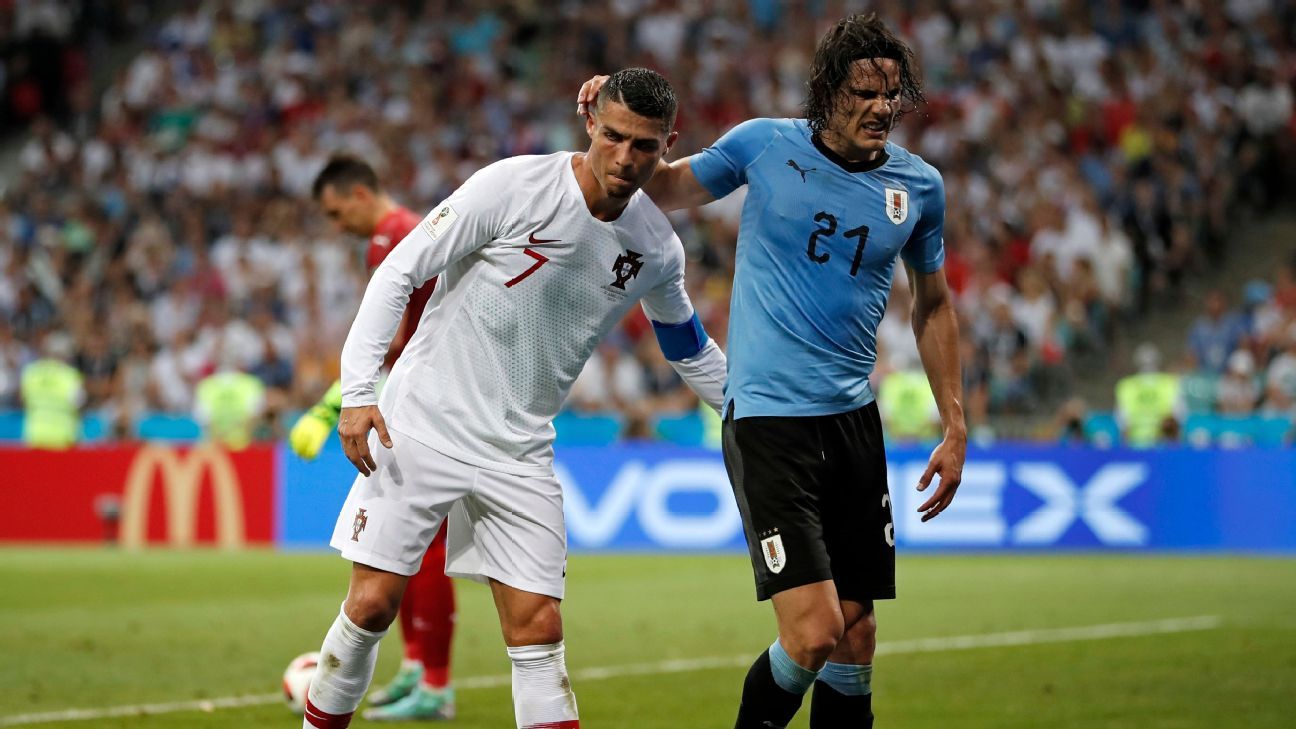 Cristiano Ronaldo y Cavani: del gesto en Rusia 2018 a compañeros en el ...