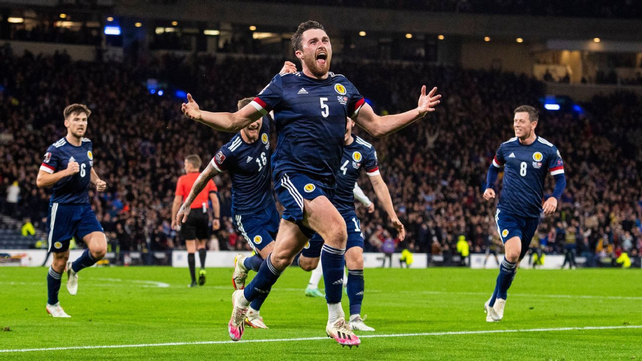 Scotland down Denmark to secure home advantage in World Cup playoff - ESPN