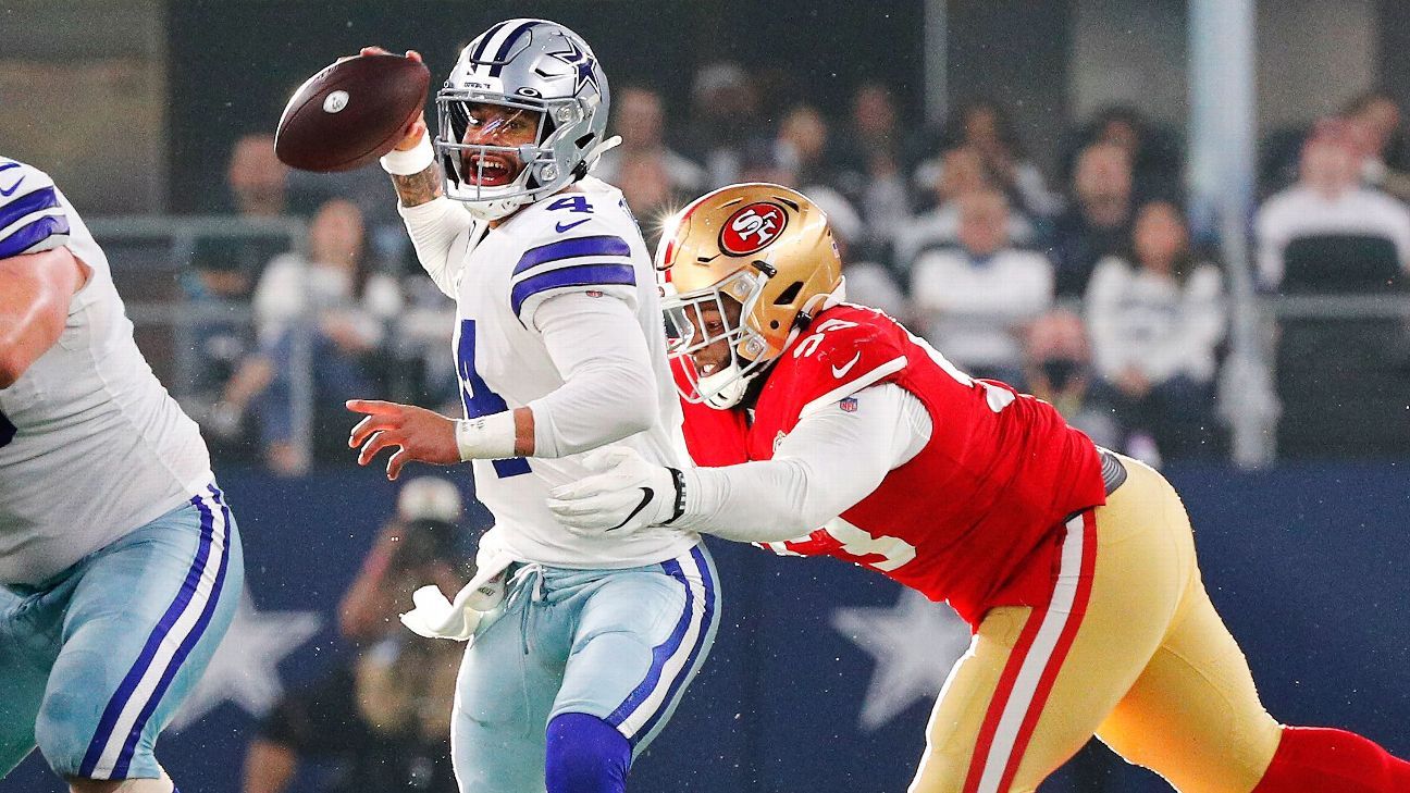 Dallas Cowboys show their warts in wild-card washout against 49ers ...
