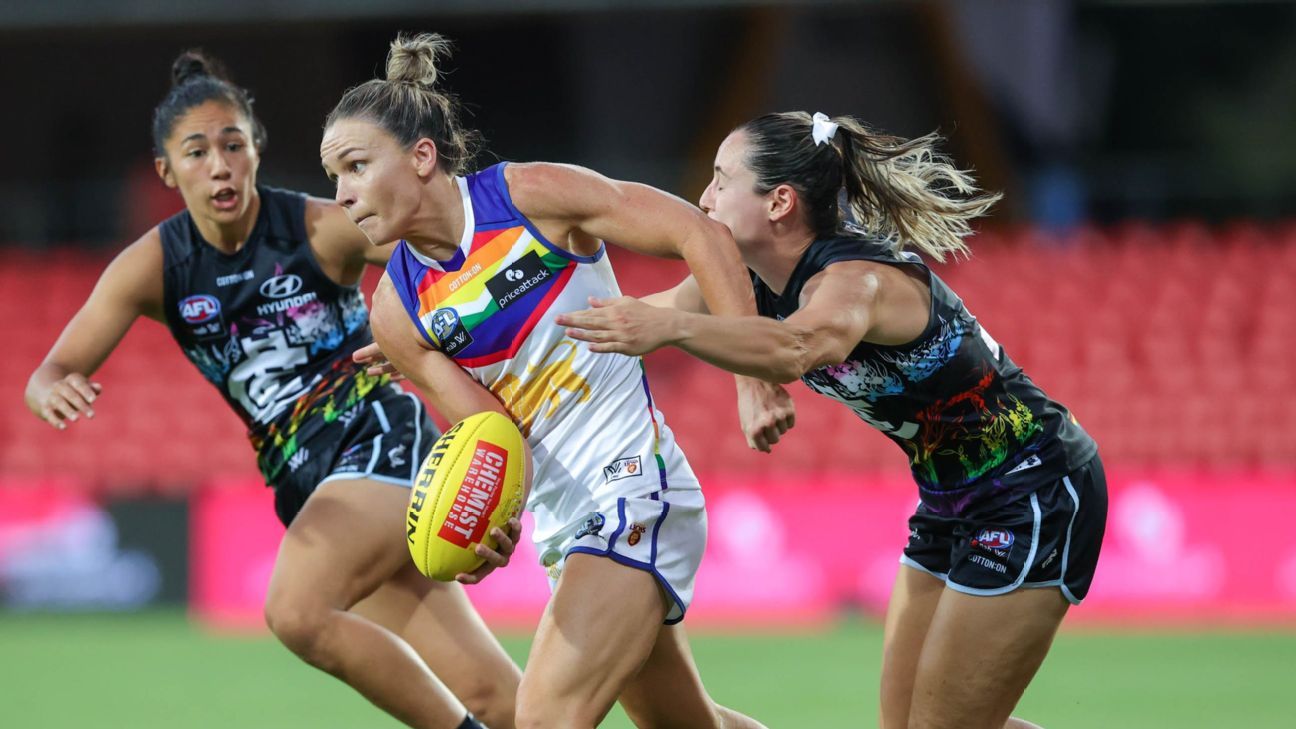 AFLW Round 3 Brisbane Lions beat Carlton Blues in Pride Round - ESPN