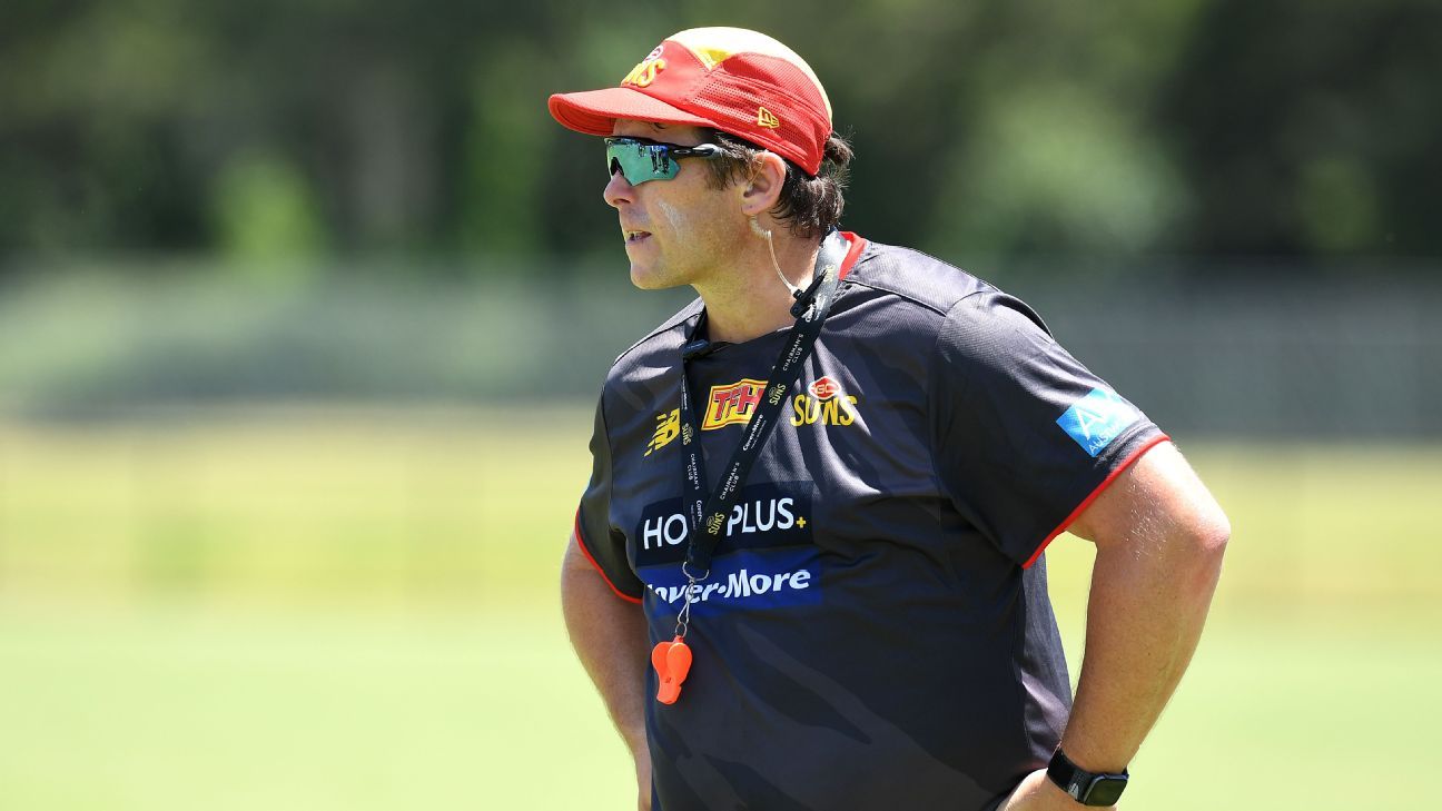 AFL Gold Coast Suns coach Stuart Dew focused despite Alastair Clarkson ...