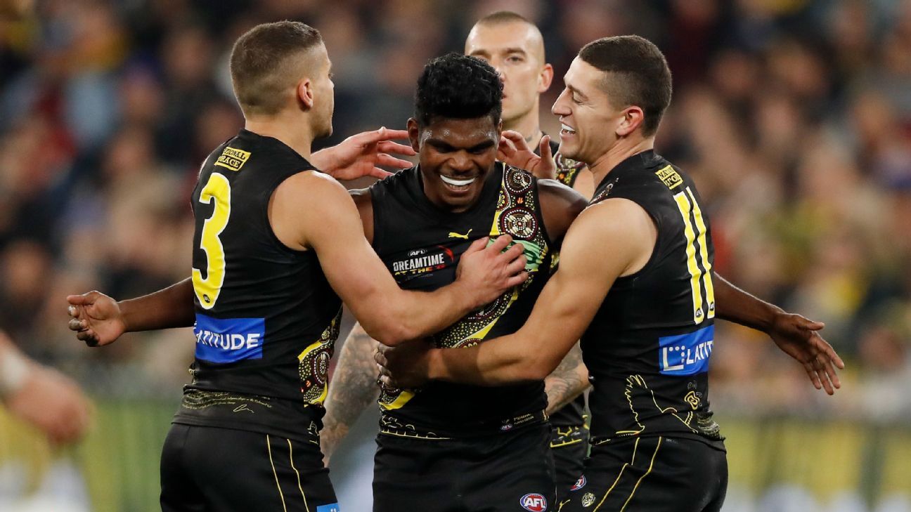 AFL Richmond Tigers continue red-hot form, down Essendon Bombers - ESPN