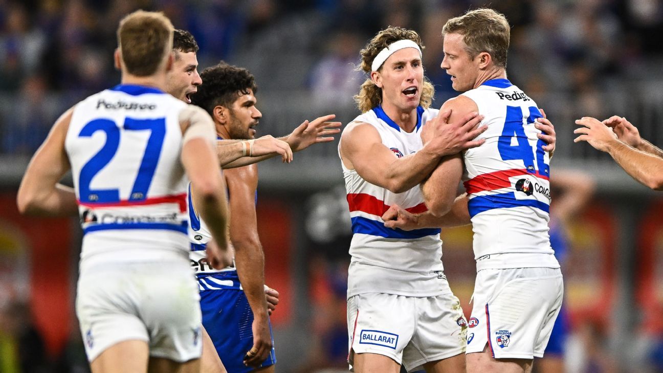AFL Round 11 Tim English stars as Bulldogs crush Eagles - ESPN