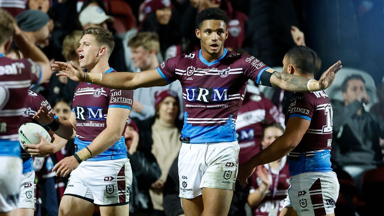NRL Round 18 Manly Sea Eagles hit form to hammer Newcastle Knights - ESPN