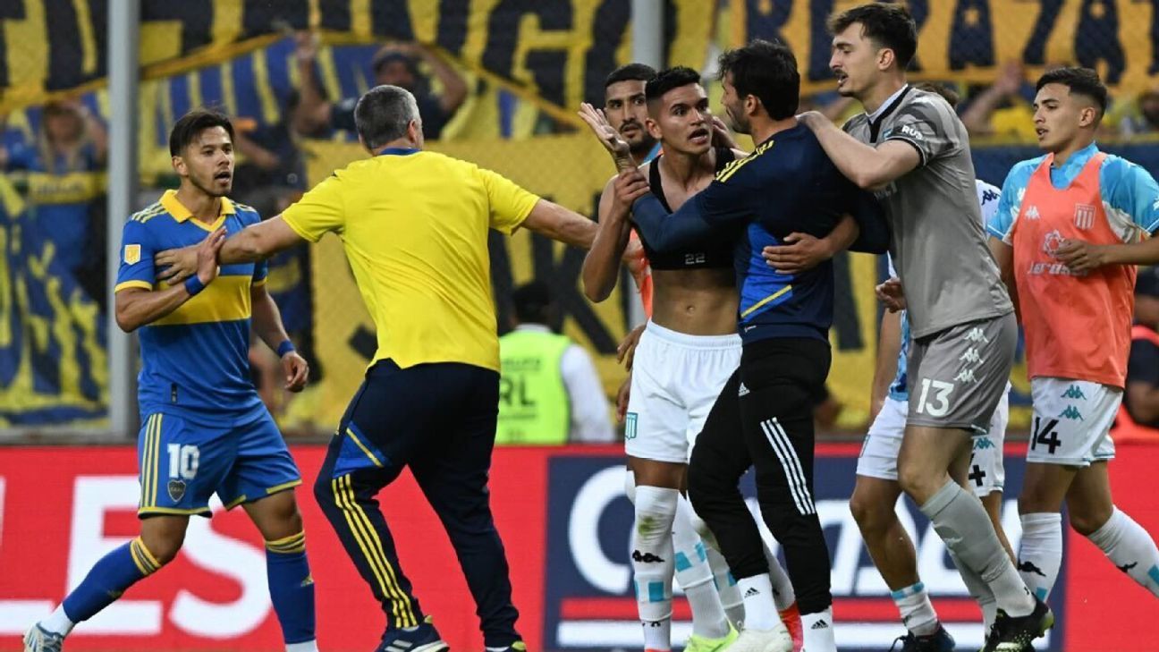 Racing vs. Boca Juniors saw 10 red cards but no world record - ESPN