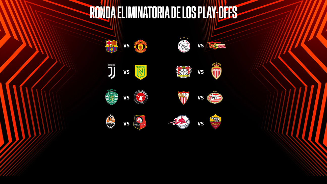 Los cruces de los 16avos de final de de la UEFA Europa League - ESPN