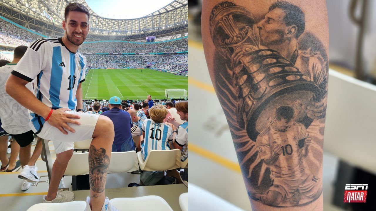 Argentino com tattoo de Messi chega esperançoso à Copa, mas sai ...