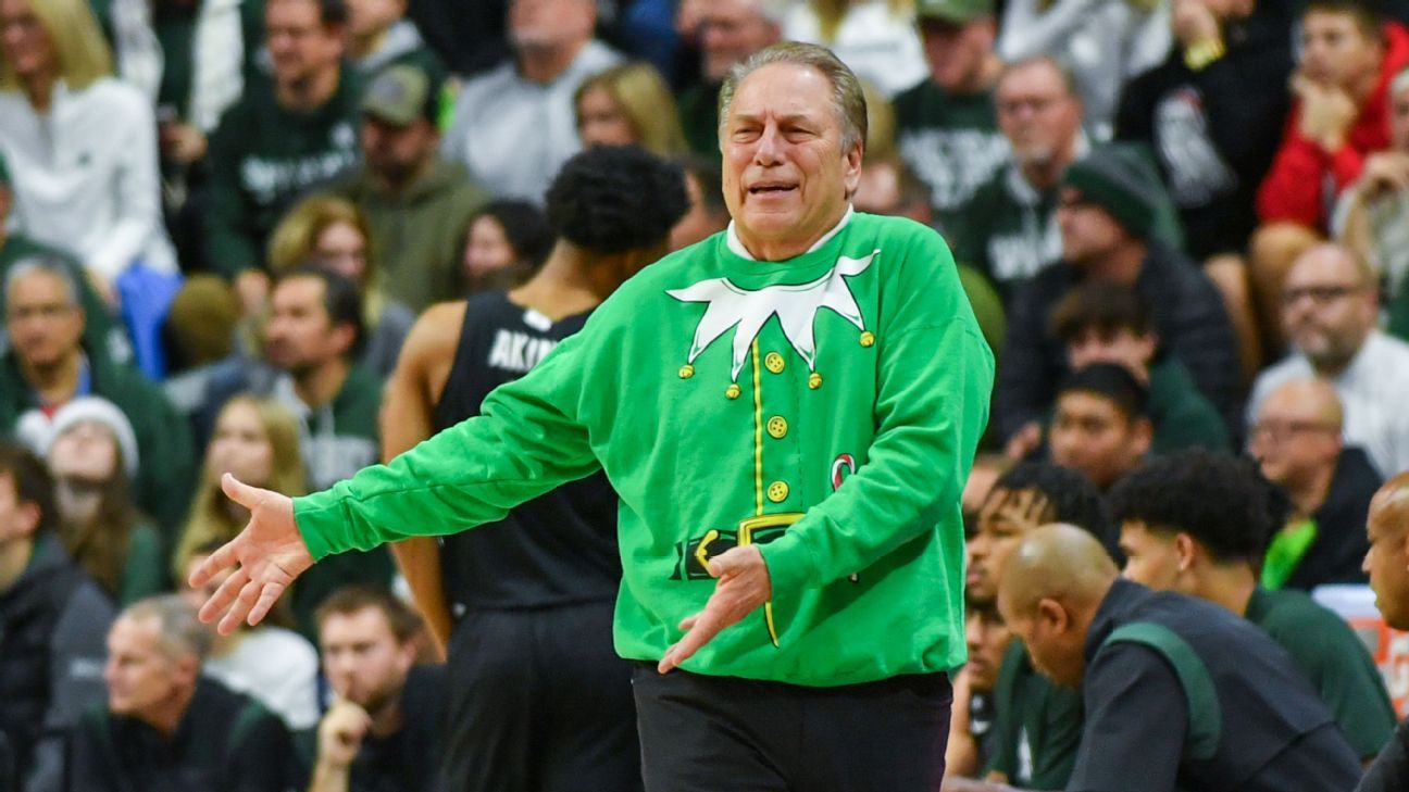 Tom Izzo, Rick Barnes get festive with Christmas sweaters - ESPN