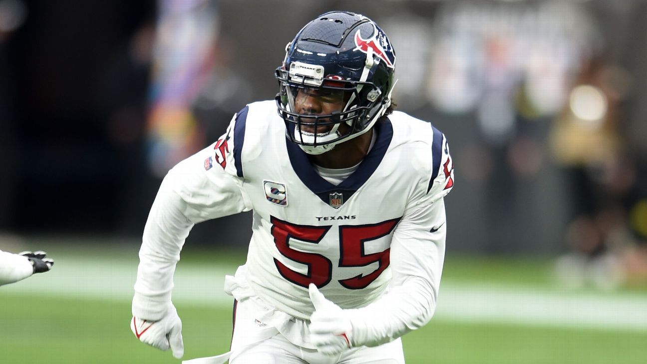 Texans' Hughes credits kids for helping him find fun in sports - ESPN ...