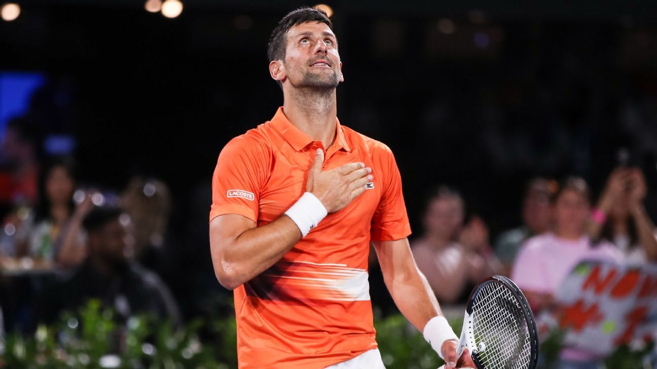 Novak Djokovic irá por su 92° título ATP en Adelaida - ESPN
