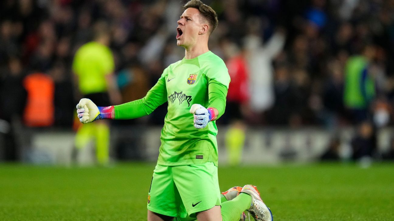 Ter Stegen llega a 410 partidos con el Barça e iguala a Zubizarreta - ESPN