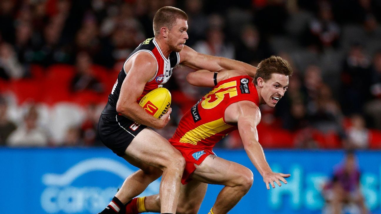 AFL leaders St Kilda steamroll Gold Coast - ESPN