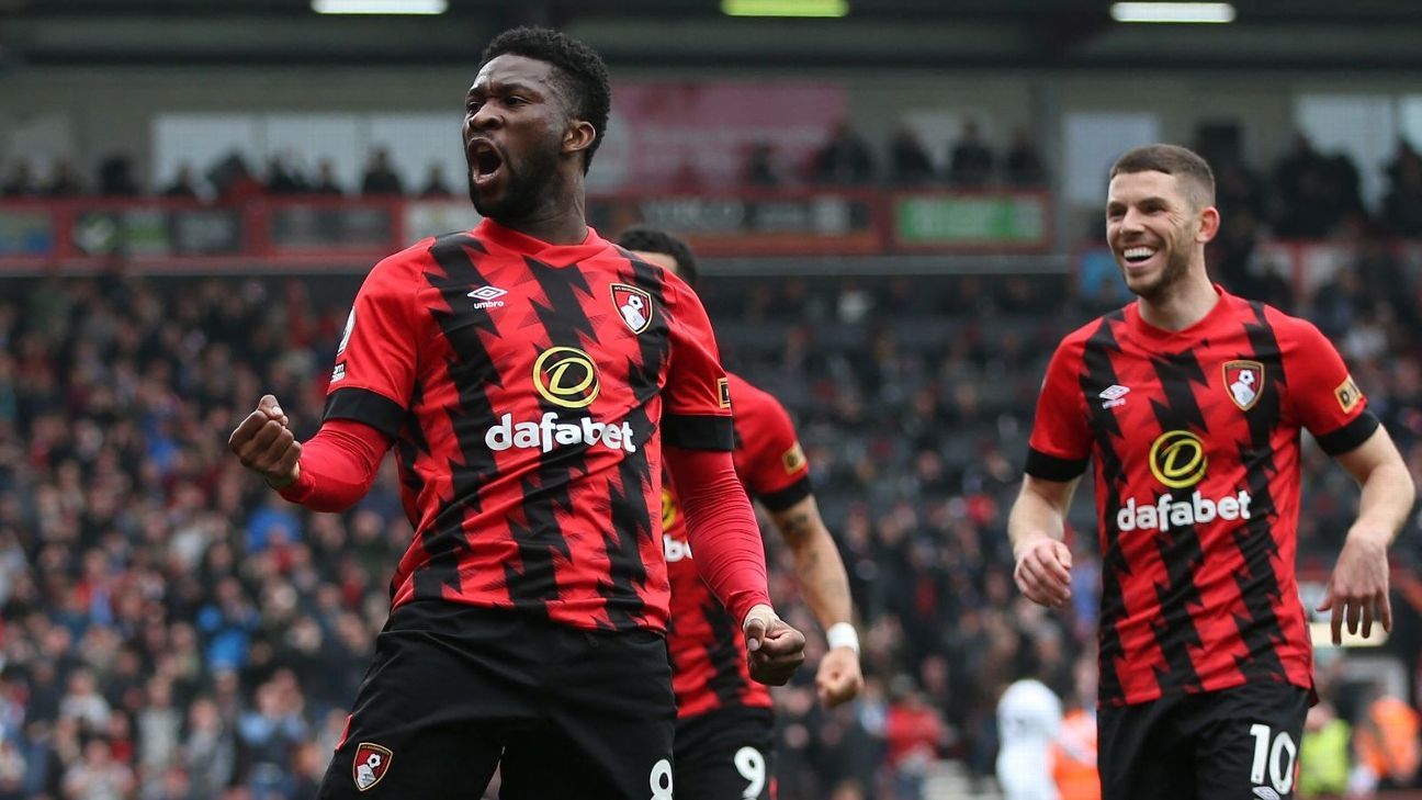 Jefferson Lerma marcó dos goles en cuatro minutos ante Leeds - ESPN