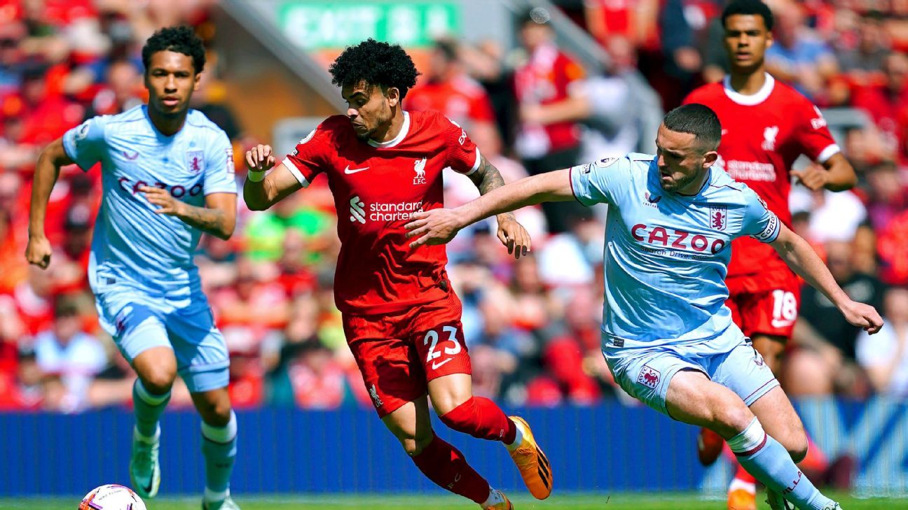 Luis Díaz completó 50 partidos con Liverpool en el 1-1 ante Aston Villa ...