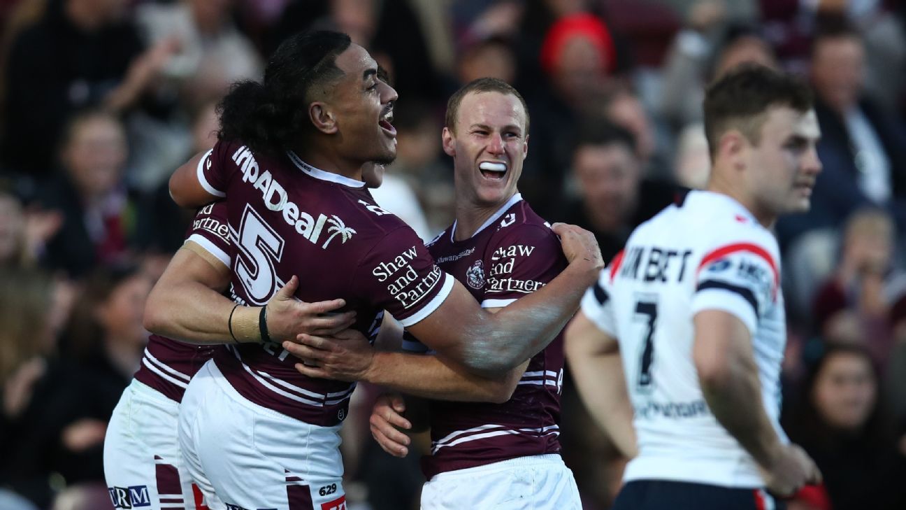NRL Round 18 Manly breathe life into season with win over Roosters - ESPN