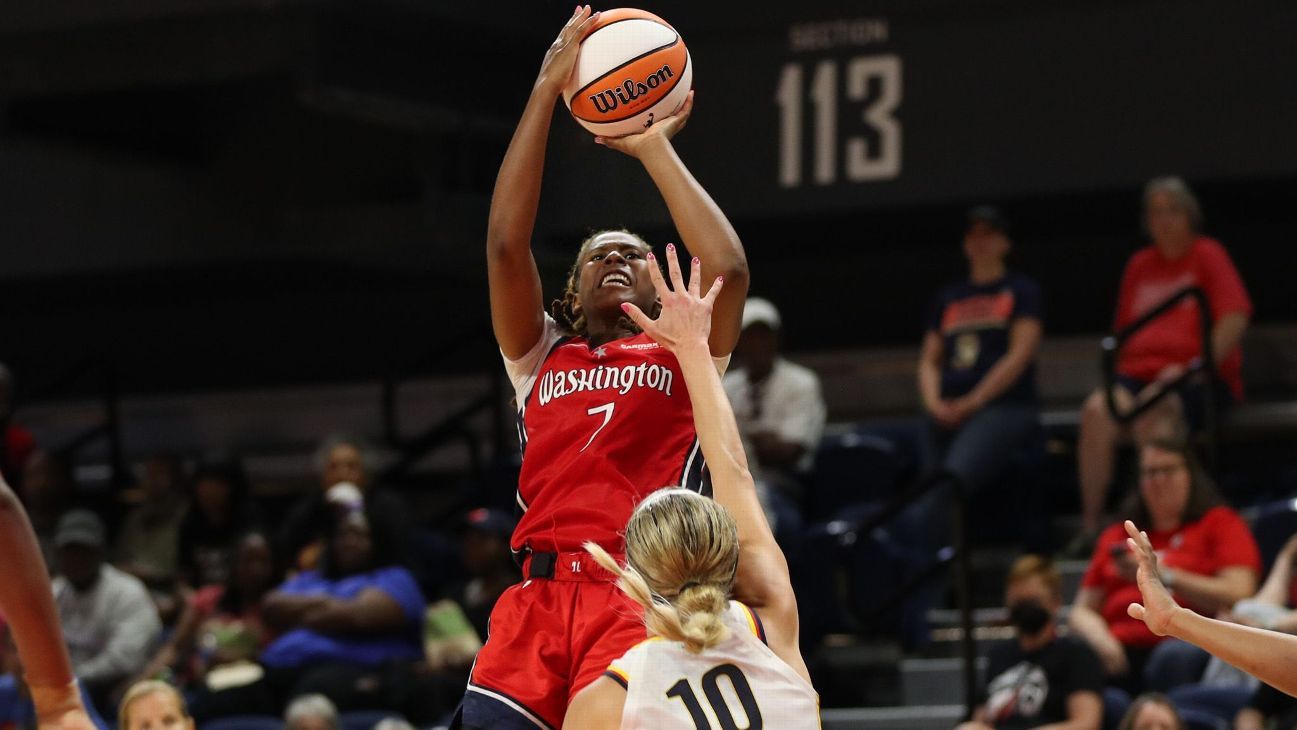 Mystics' Ariel Atkins carried off after spraining left ankle - ESPN