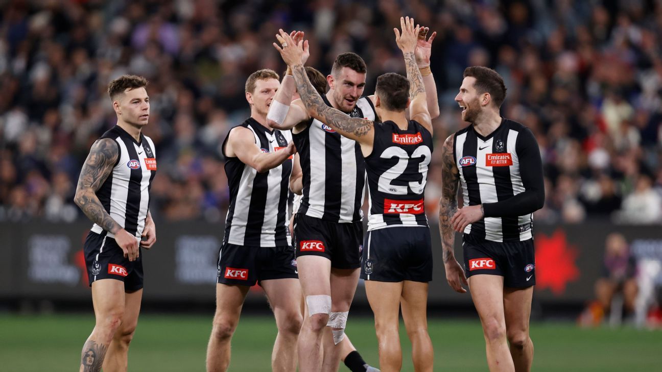 Magpies end losing run as captain Moore hurts hamstring - ESPN