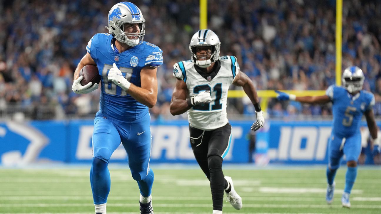 Lions TE Sam LaPorta scores 31-yard TD after flea flicker - ESPN