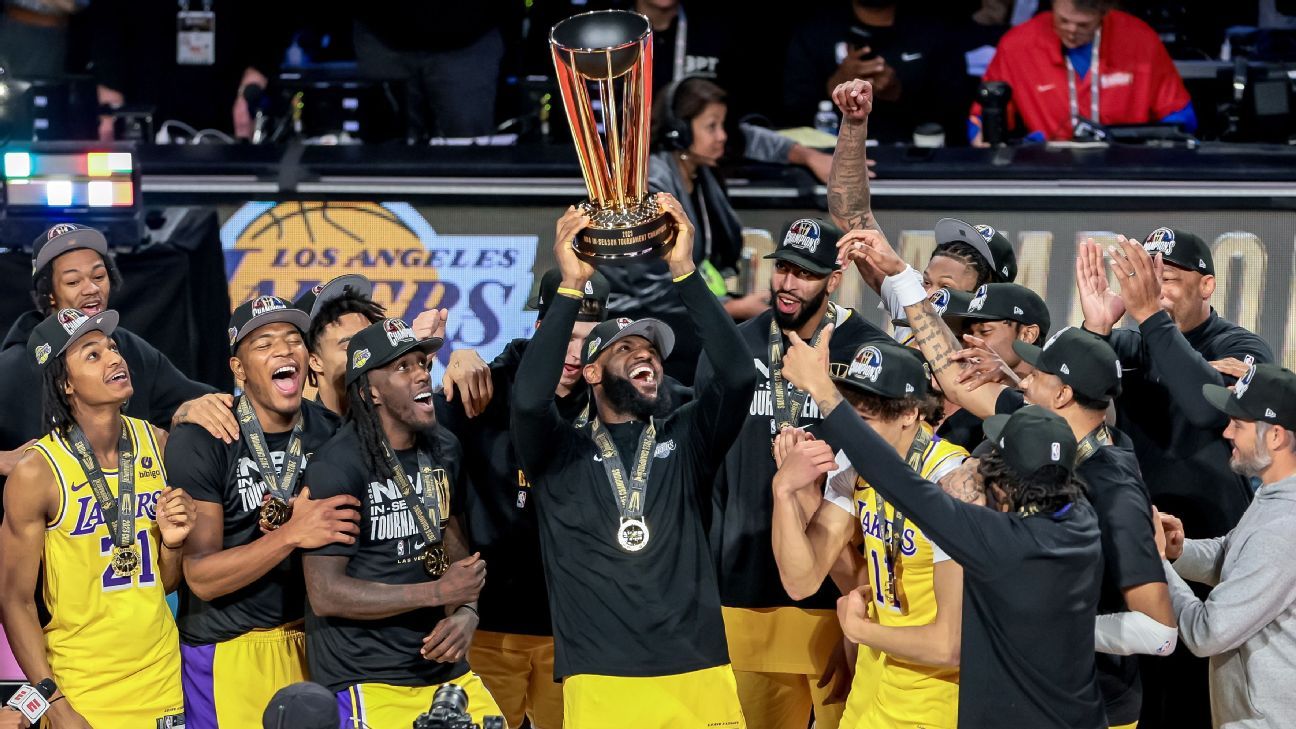 Lakers colgarán cartel por victoria en Copa de la NBA - ESPN