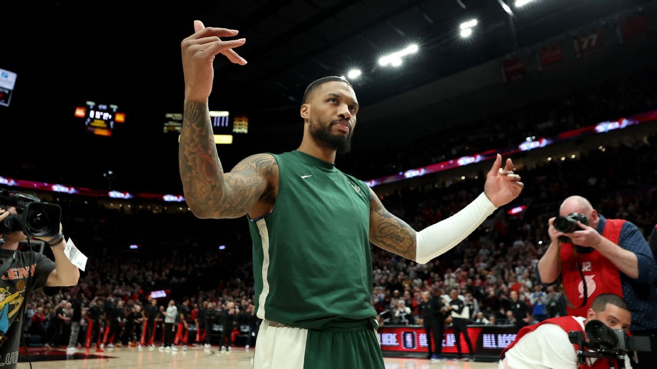 Lillard met Bucks ten onder bij terugkeer in Portland - ESPN
