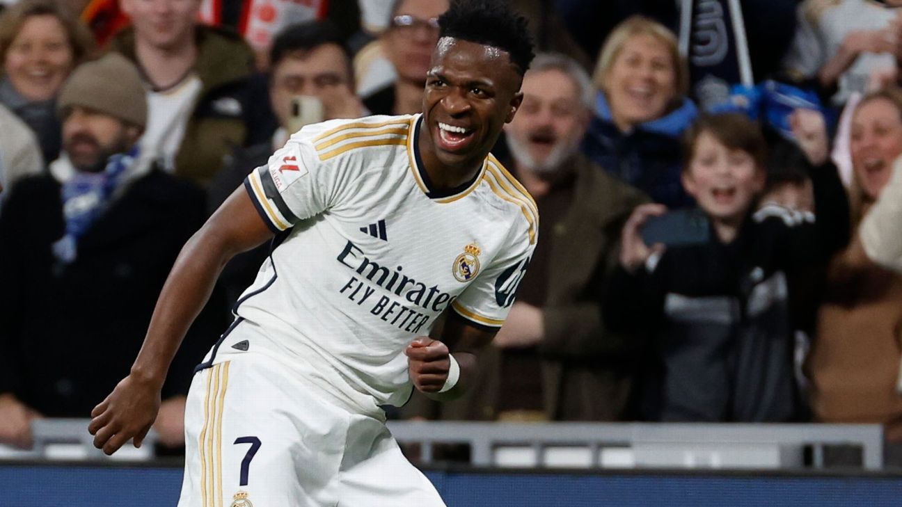 Ancelotti valoriza 'partida top' de Vinicius Jr. e crava: 'Quando joga ...