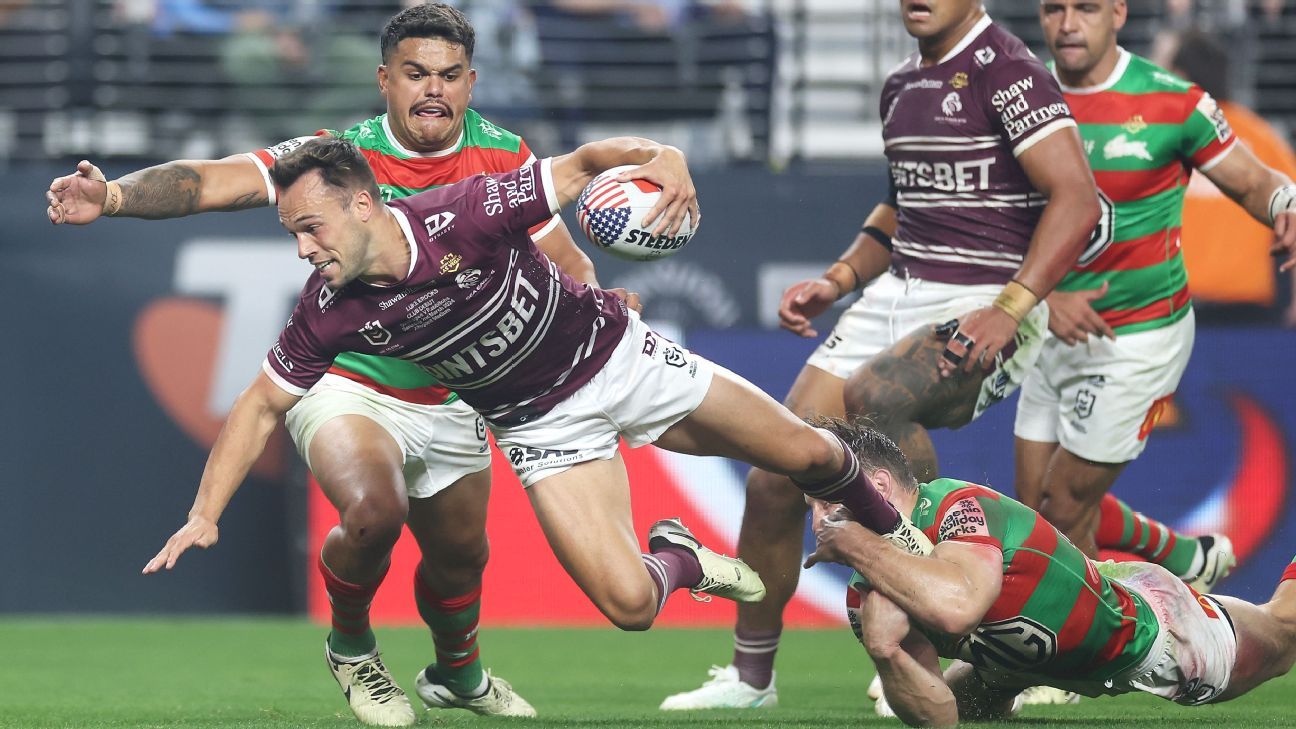 Manly put on second-half show to beat Souths in Vegas - ESPN
