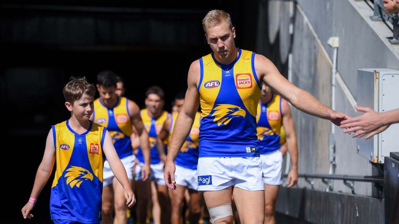 AFL: West Coast co-captain Oscar Allen sidelined with knee injury - ESPN