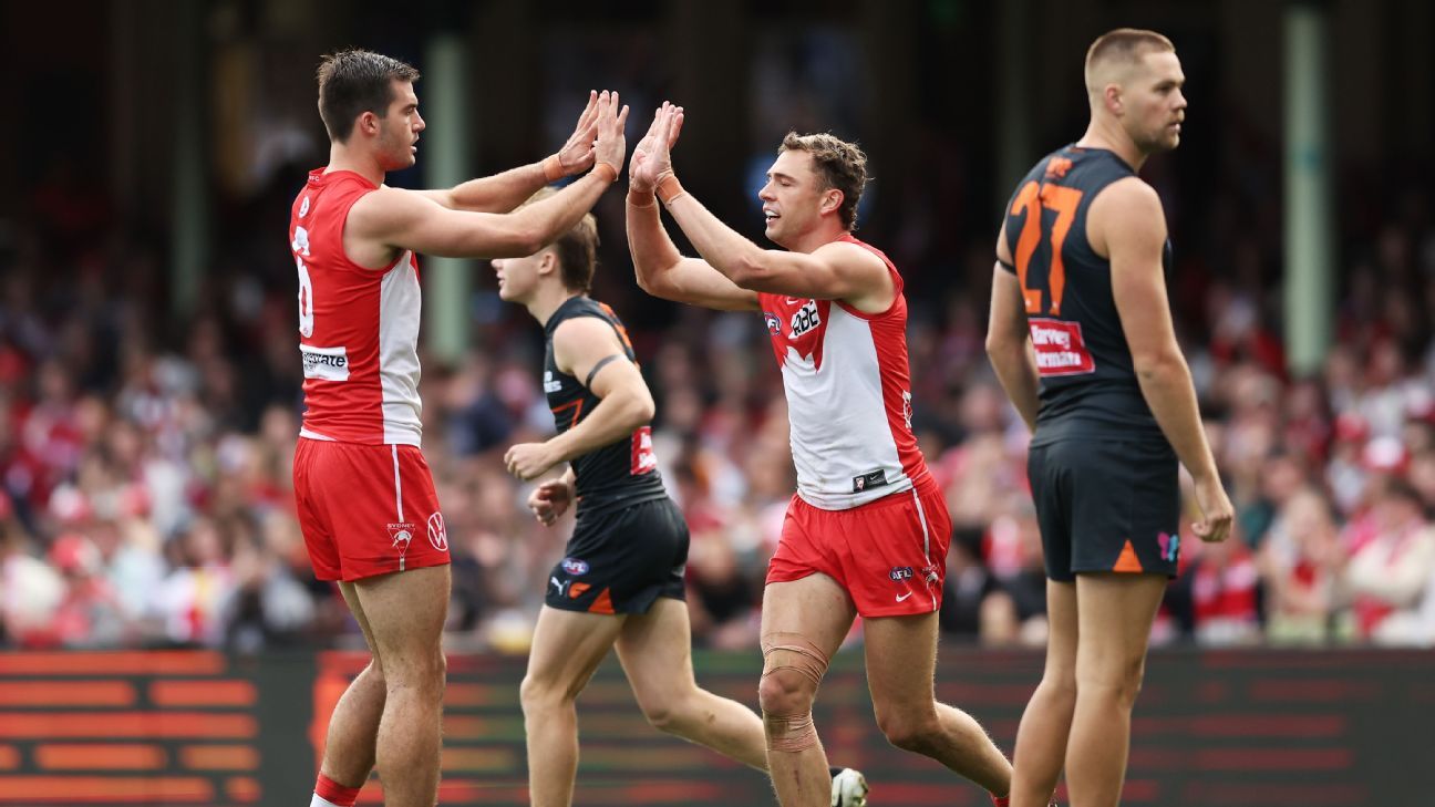 Swans cruise to wet weather derby win over Giants - ESPN