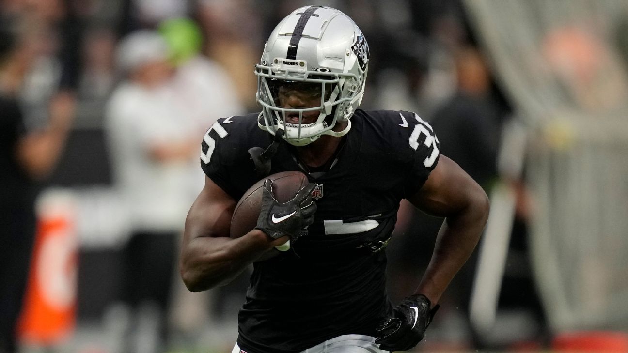 Zamir White se siente listo para ser el corredor líder de Raiders - ESPN