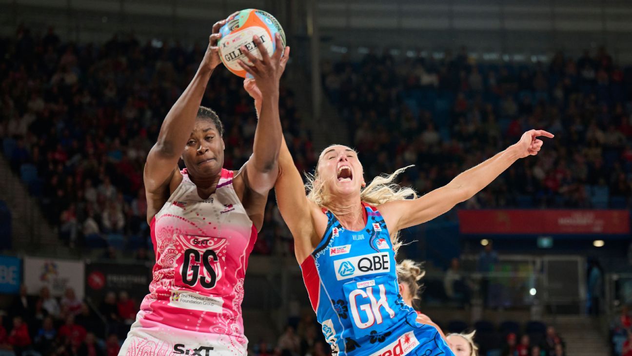 Thunderbirds smash Swifts to top Super Netball ladder - ESPN
