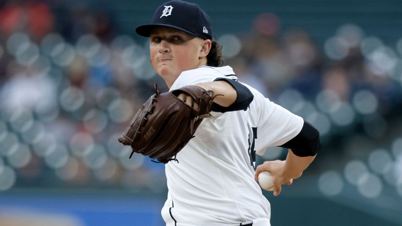 Reese Olson, de Tigers, con distensión de hombro derecho - ESPN