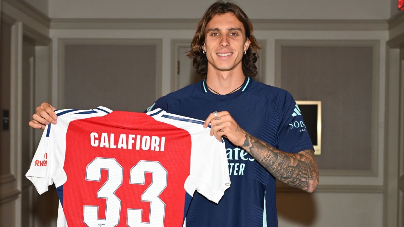 Arsenal concreta fichaje del defensor italiano Riccardo Calafiori - ESPN