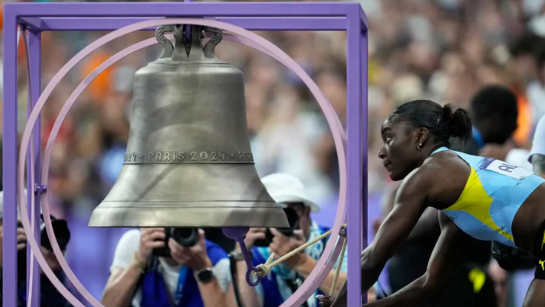 Why do Olympic athletes ring a bell at Stade de France? - ESPN