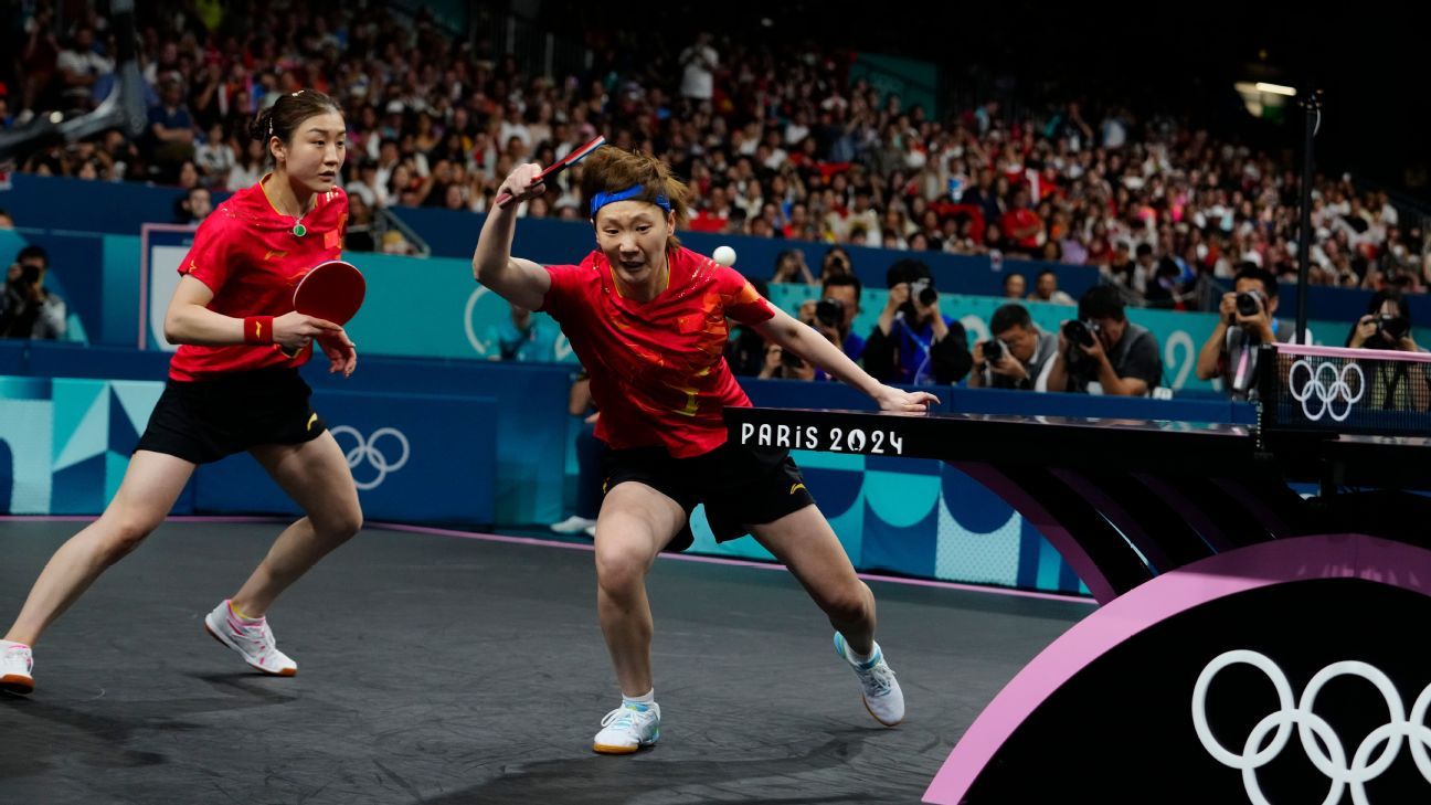 China's women's team gold completes Olympic table tennis sweep - ESPN