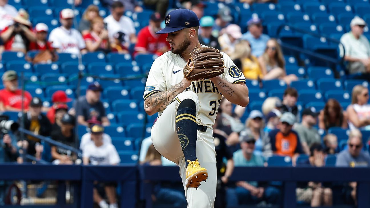 Brewers' DL Hall comes off IL for first time since April - ESPN