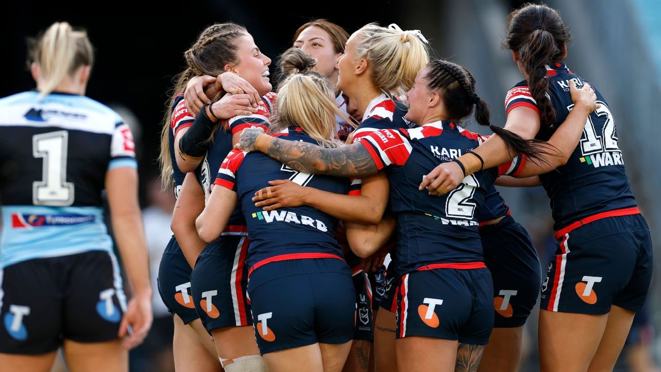 NRLW Grand Final: Sydney Roosters survive Cronulla Sharks fightback to ...