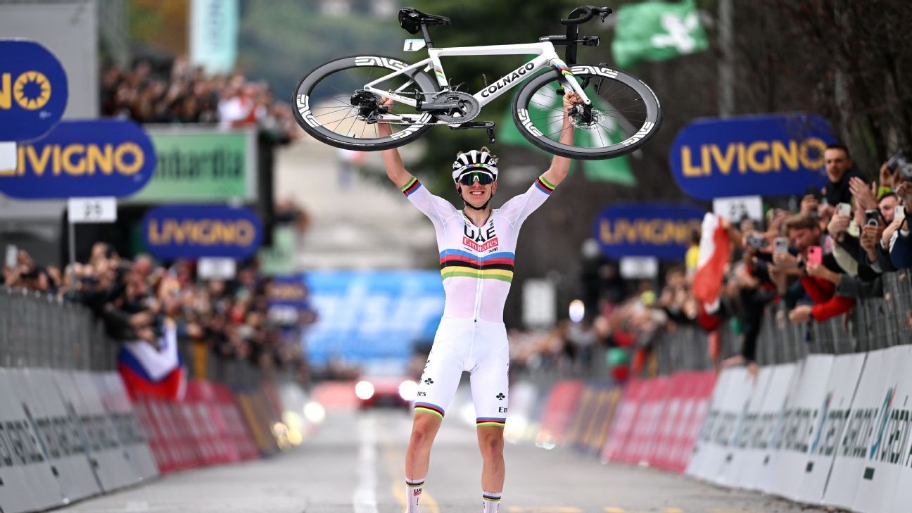 Tadej Pogacar ganó Il Lombardía por cuarto año consecutivo - ESPN