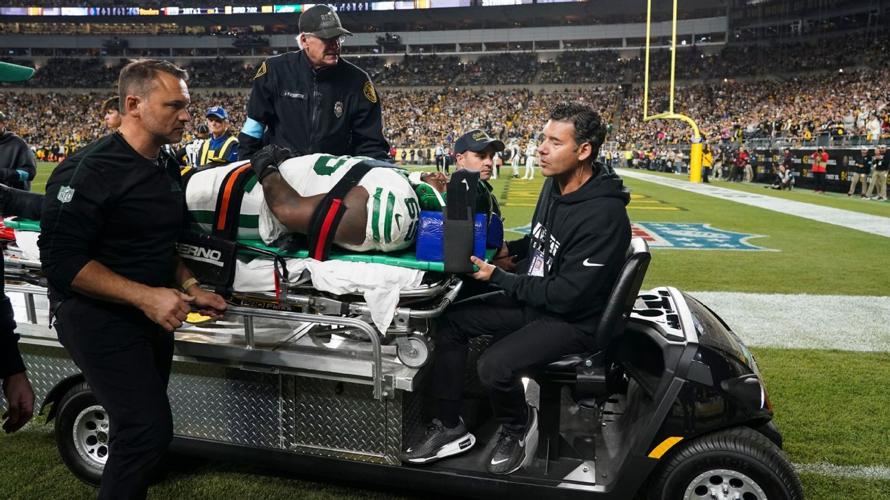 Xavier Newman traveling back with Jets after neck injury - ESPN