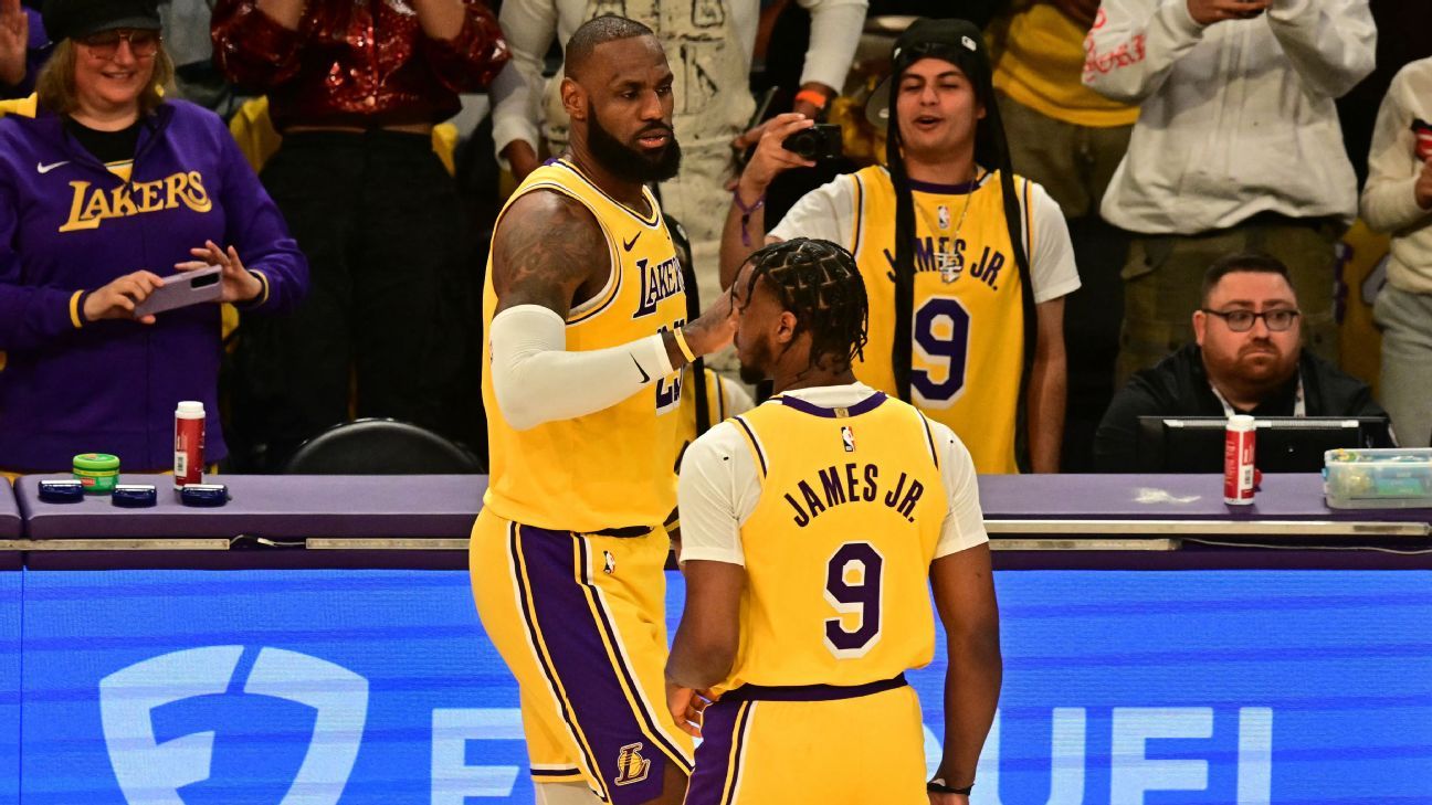 LeBron and Bronny James lead list of top NBA father-son duos - ESPN