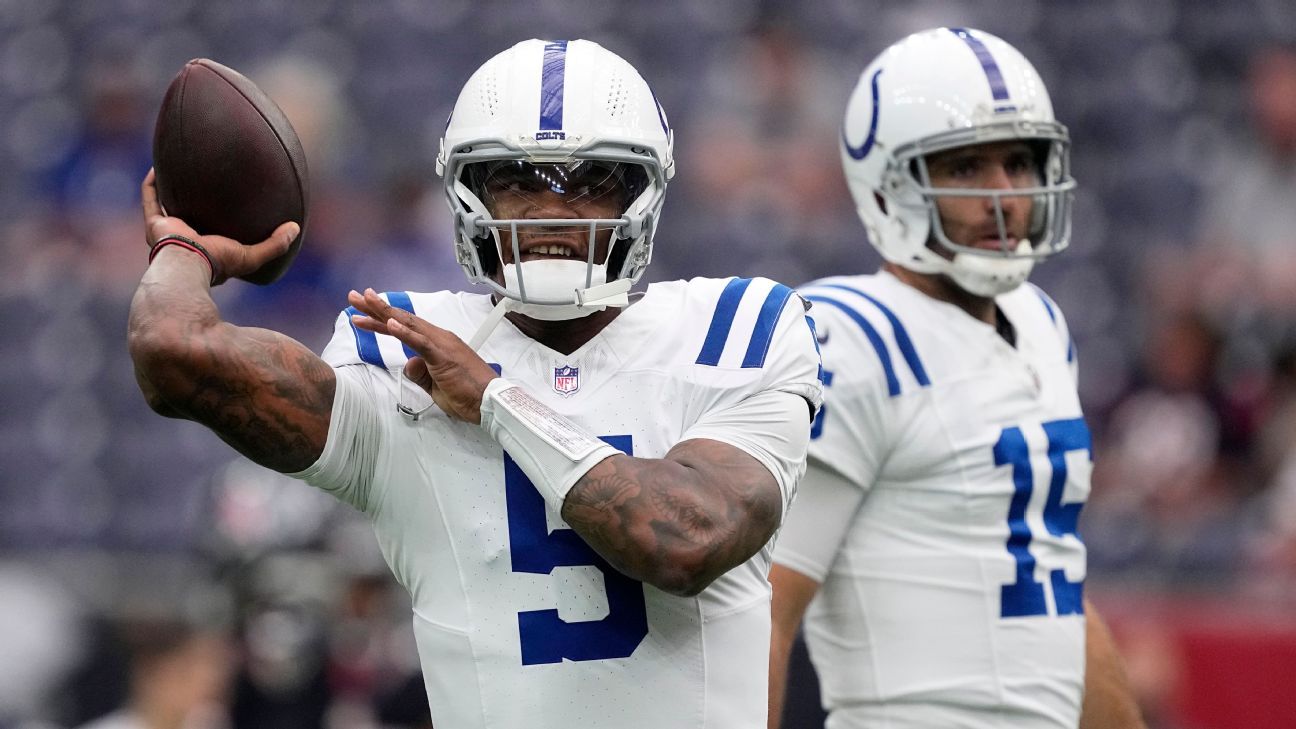 Colts van con Joe Flacco como titular, en vez de Anthony Richardson - ESPN