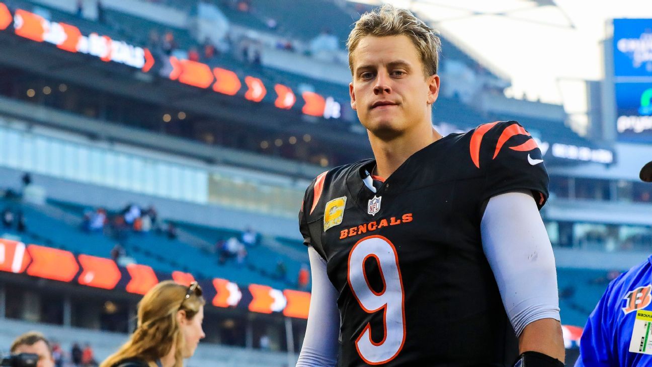 Bengals' Joe Burrow says sideline scowls part of being a leader - ESPN