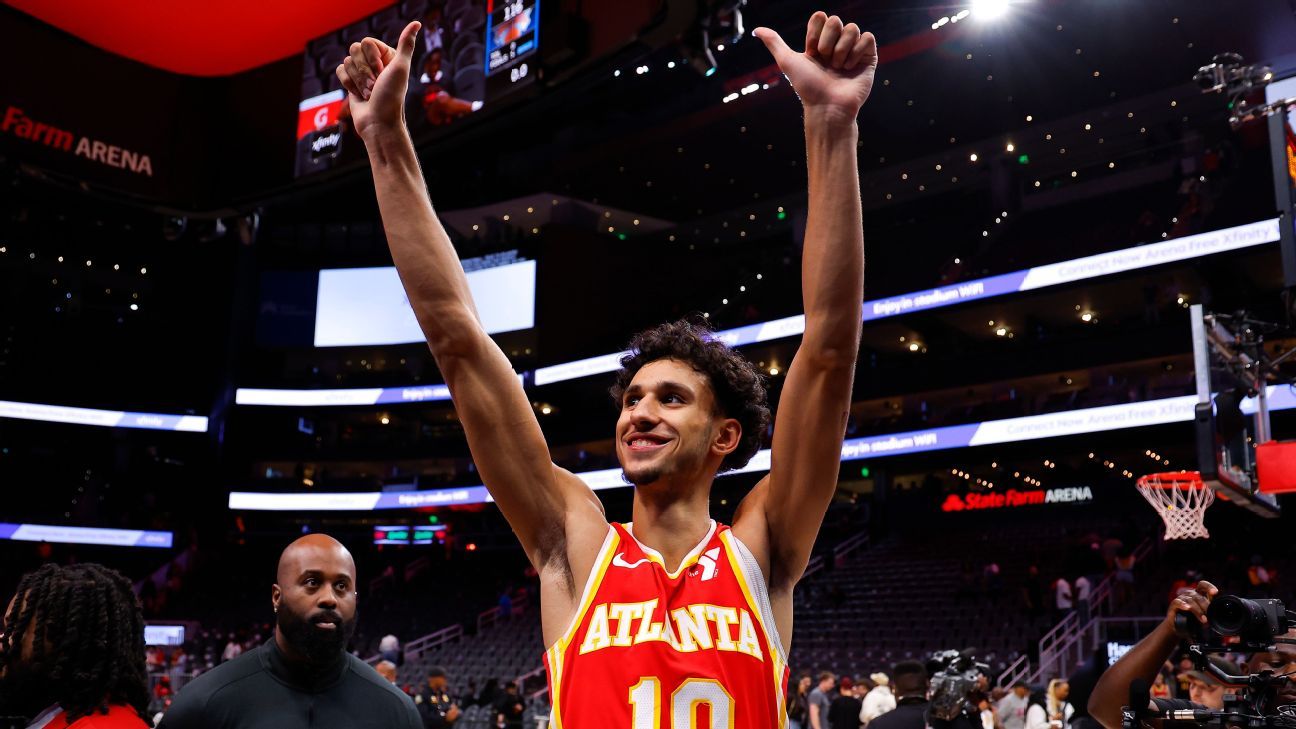 Top pick Zaccharie Risacher has career-best night in Hawks win - ESPN
