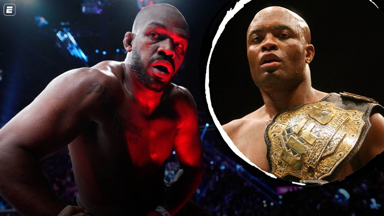 À ESPN, Jon Jones coloca Anderson Silva entre os GOATs, fala de lutar ...